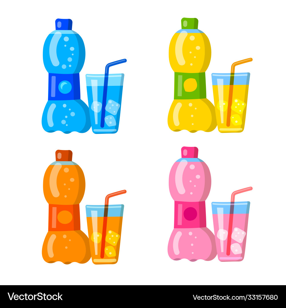 Fruits soda Royalty Free Vector Image - VectorStock
