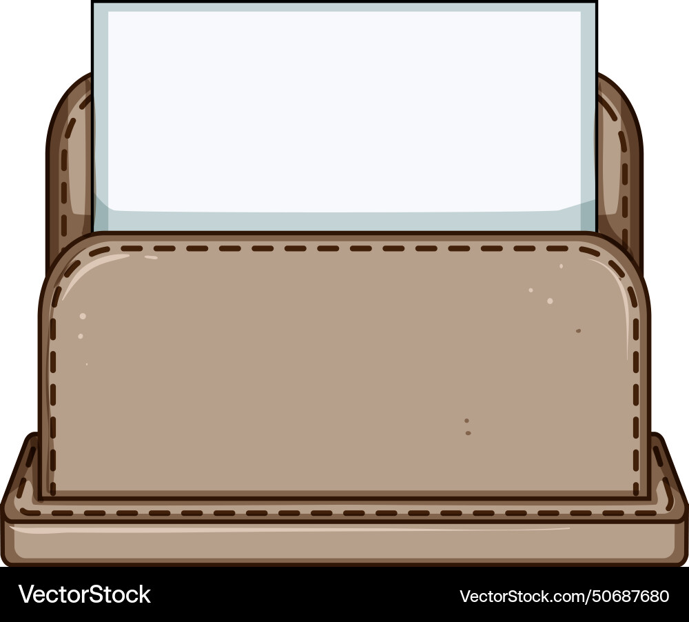 Mock business card holder cartoon Royalty Free Vector Image