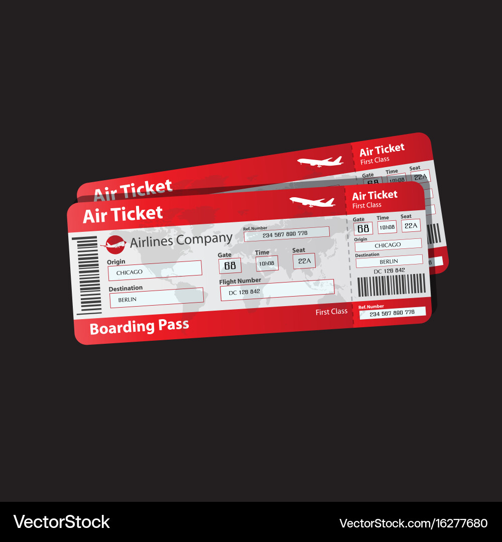 Pattern boarding pass Royalty Free Vector Image