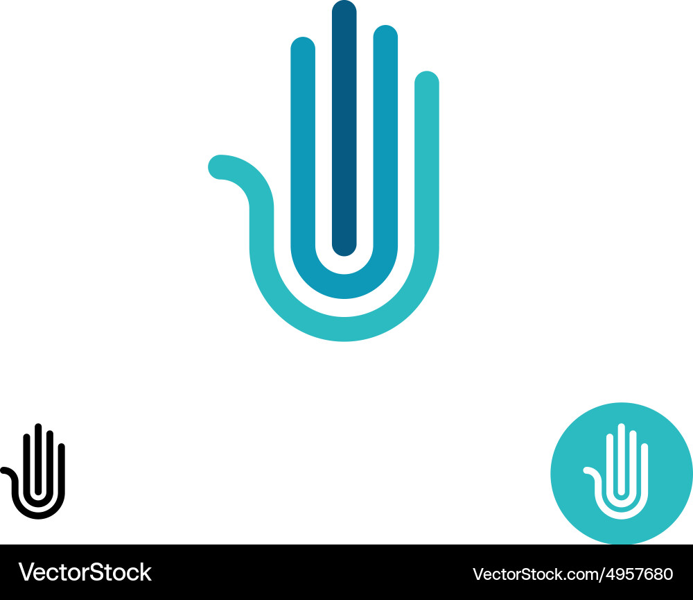 Stylized Hand Logo Royalty Free Vector Image - VectorStock
