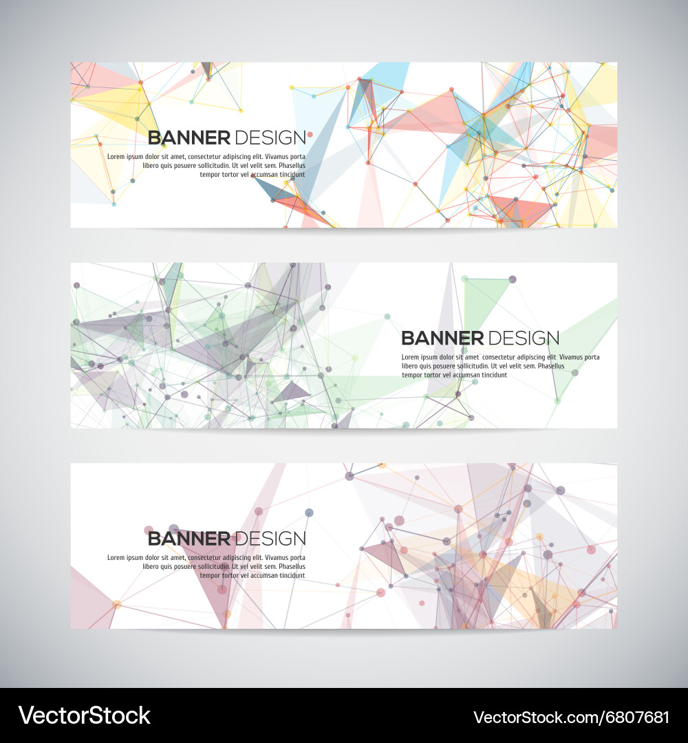 Abstract geometric banner design Royalty Free Vector Image