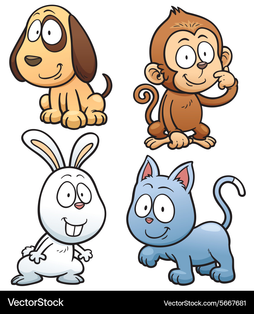 Animals set Royalty Free Vector Image - VectorStock