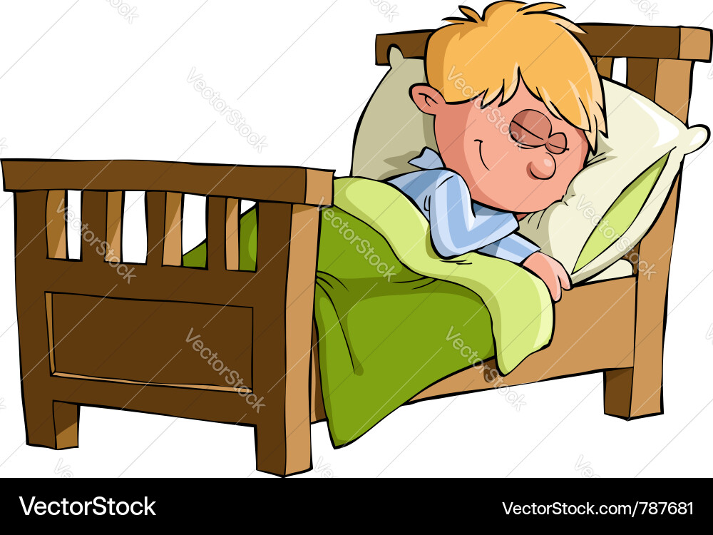 Boy sleeps Royalty Free Vector Image - VectorStock