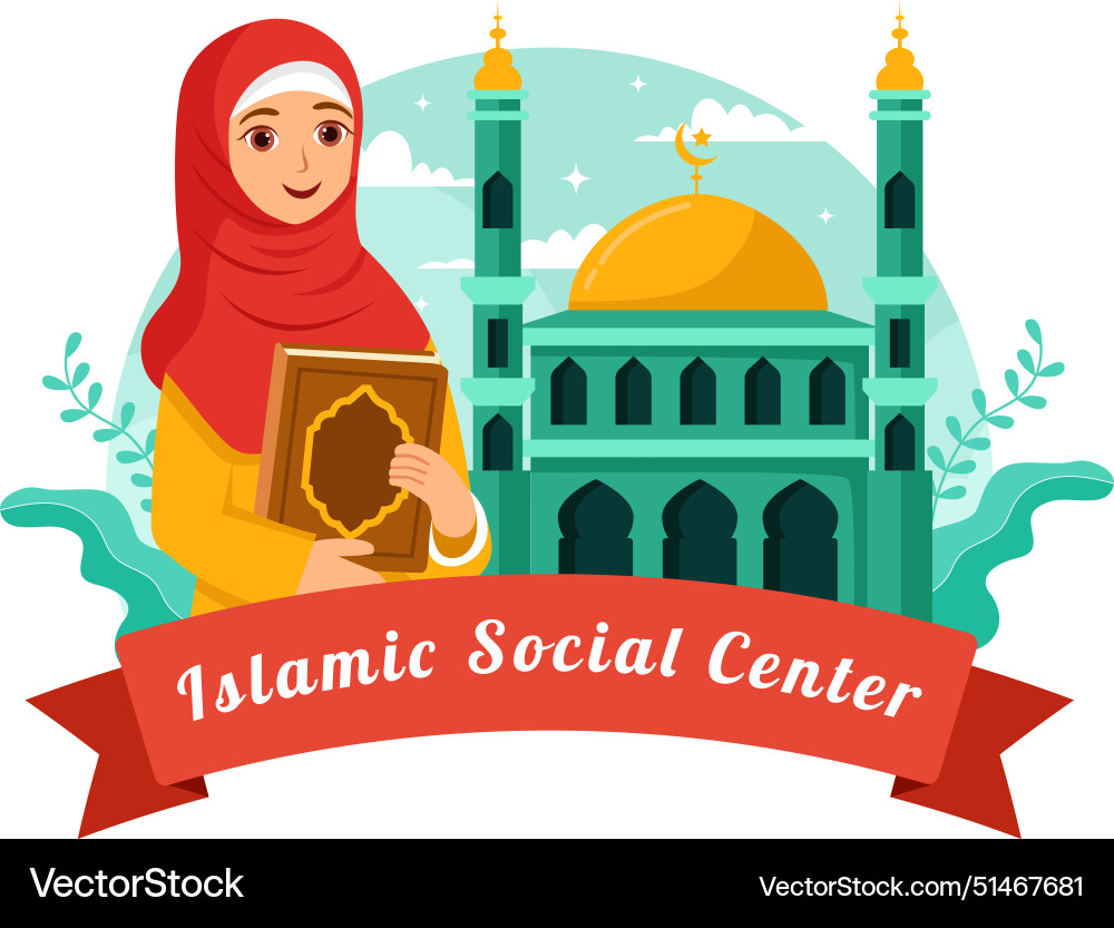 Islamic Social Community Center Royalty Free Vector Image