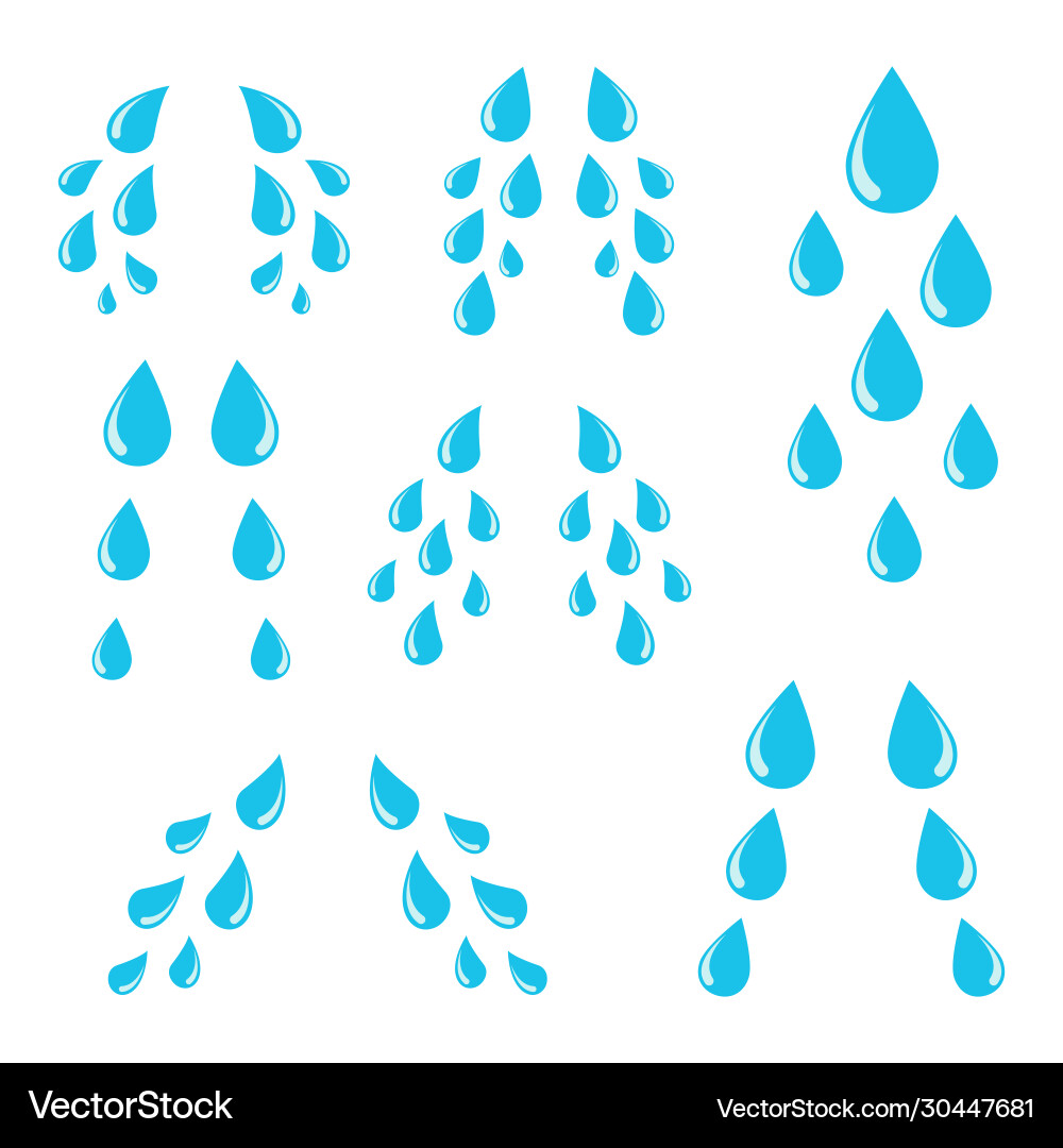 Tears set Royalty Free Vector Image - VectorStock