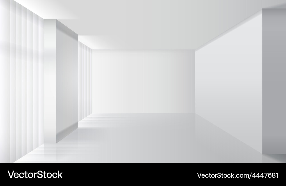 White Empty Room Interior Royalty Free Vector Image