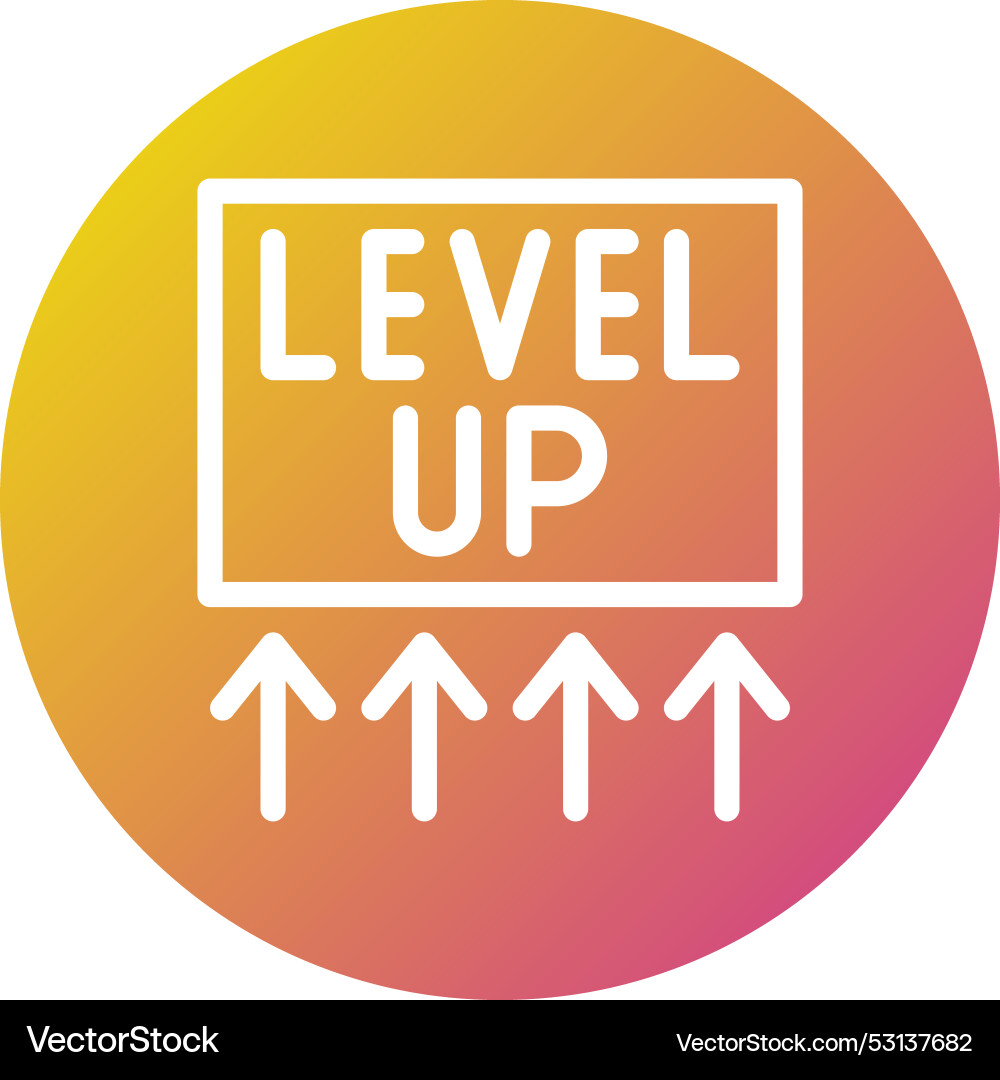 Level up icon design Royalty Free Vector Image