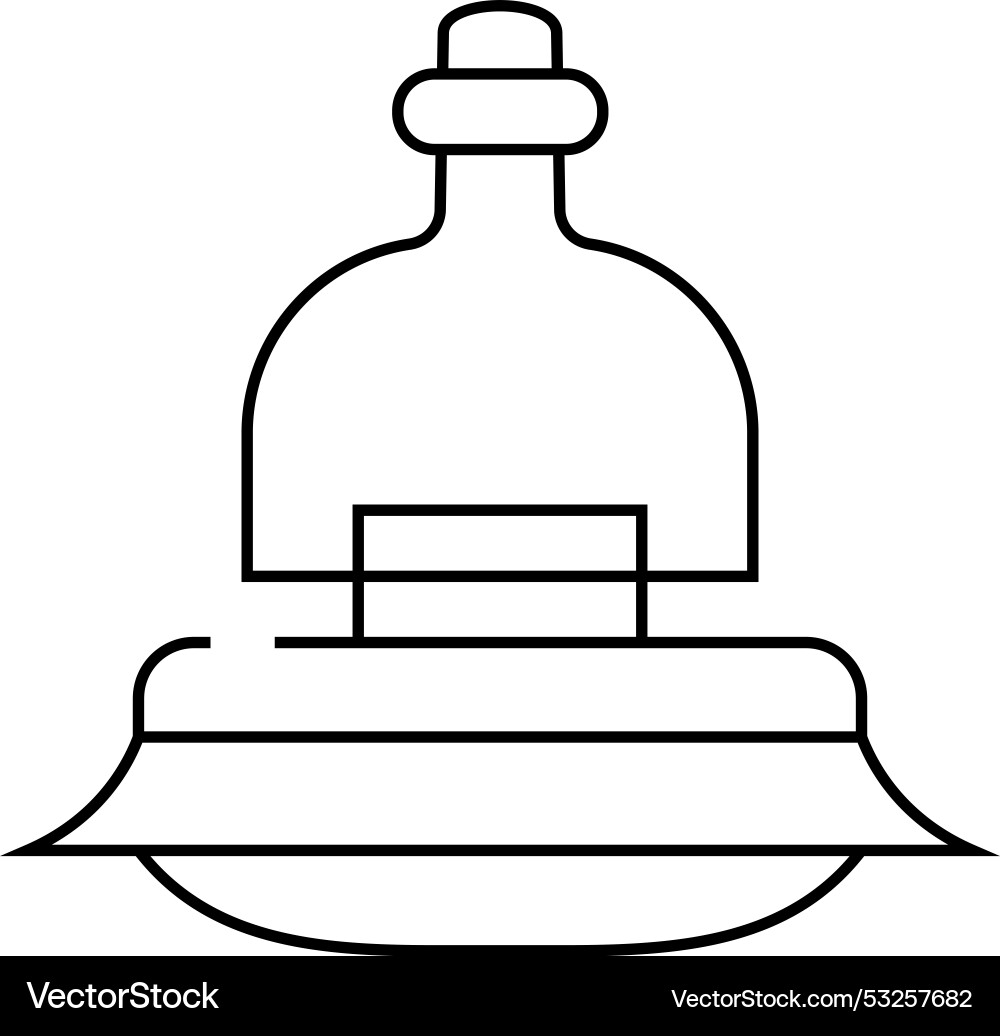 Lighting lamp line icon Royalty Free Vector Image