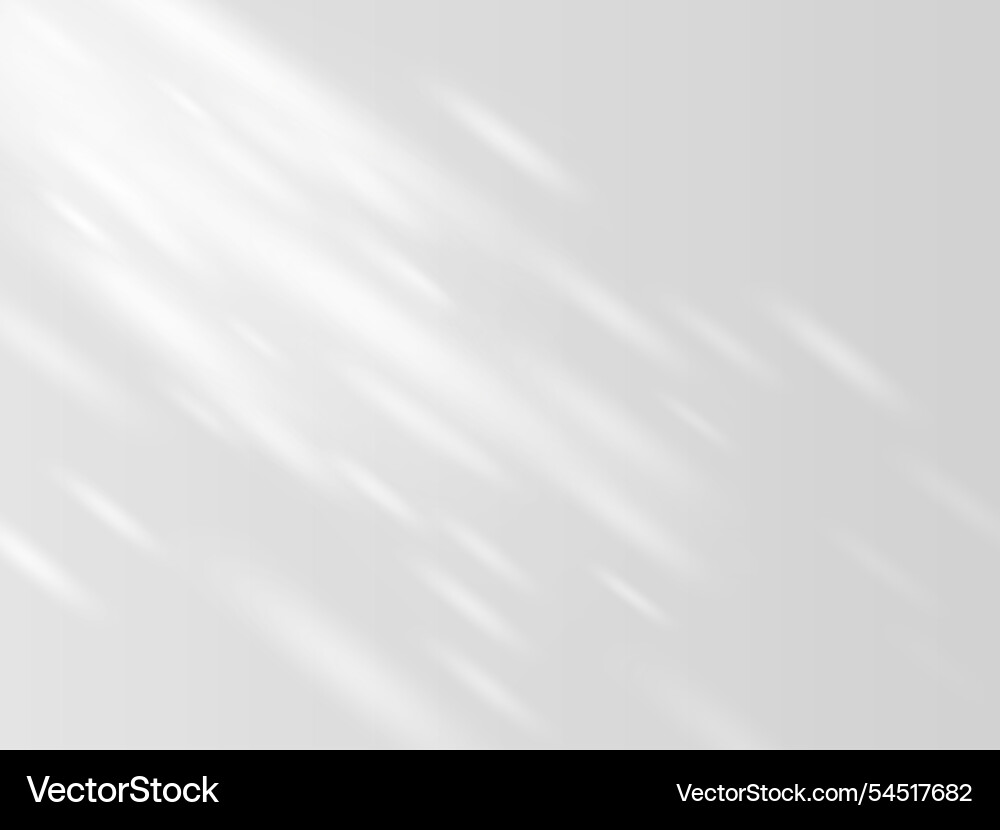 Shadow effect on white wall sunbeams reflection Vector Image