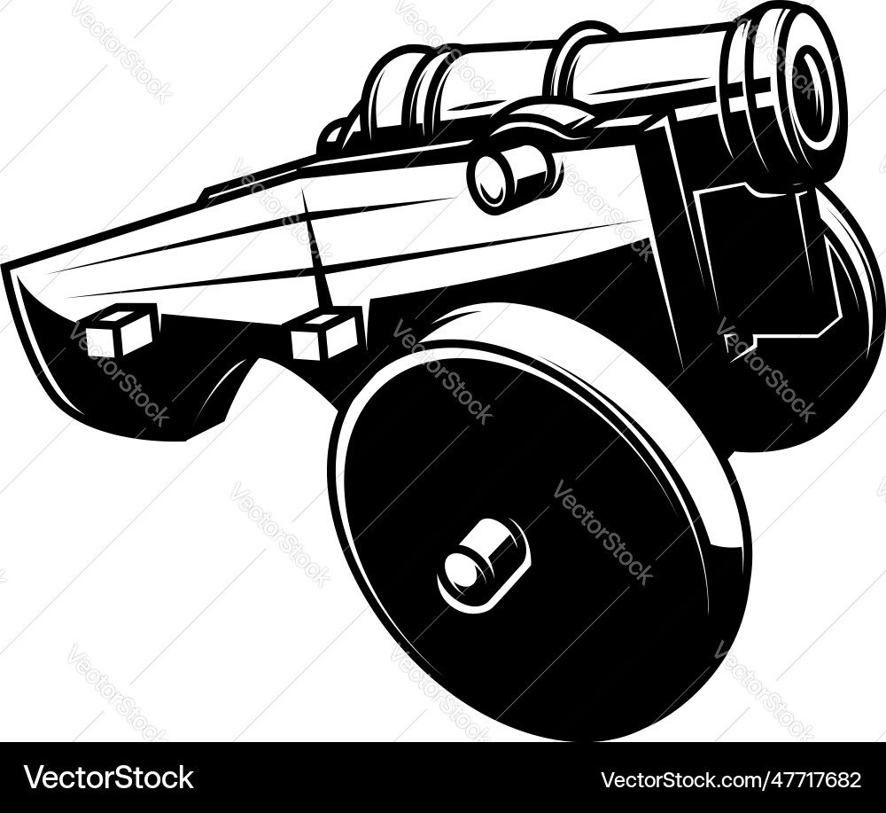 Vintage cannon design element for poster card Vector Image