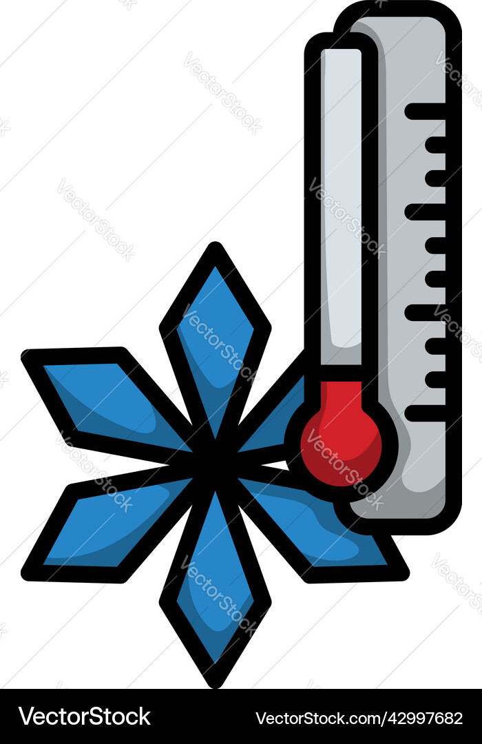 Winter cold icon Royalty Free Vector Image - VectorStock