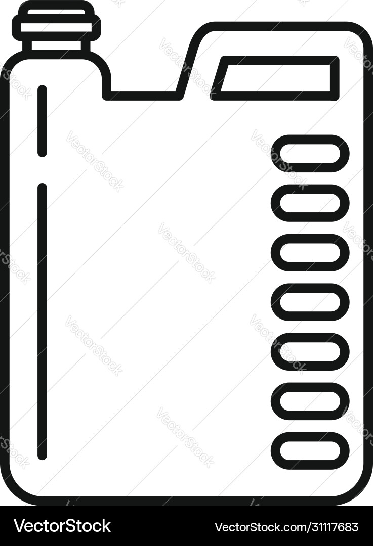 Bathroom cleaner canister icon outline style Vector Image