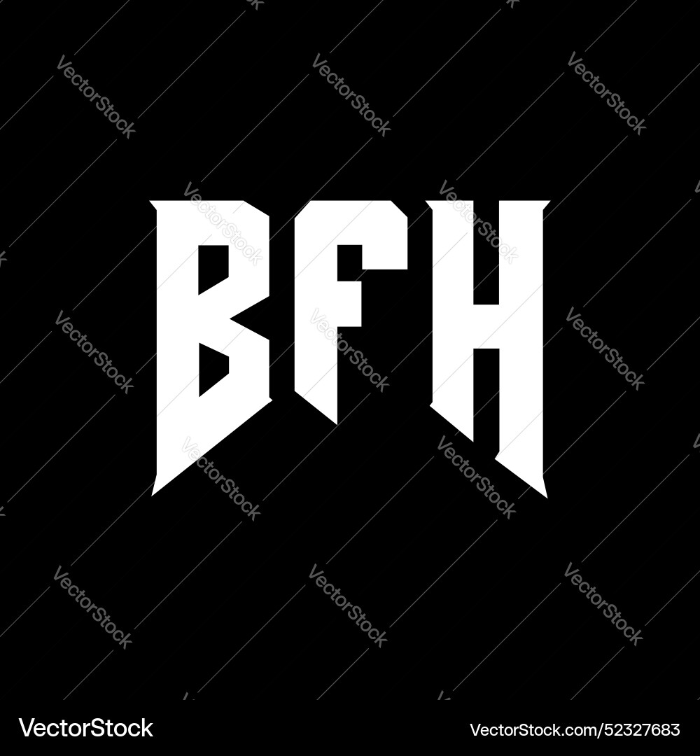 Bfh letter logo design for technology company Vector Image