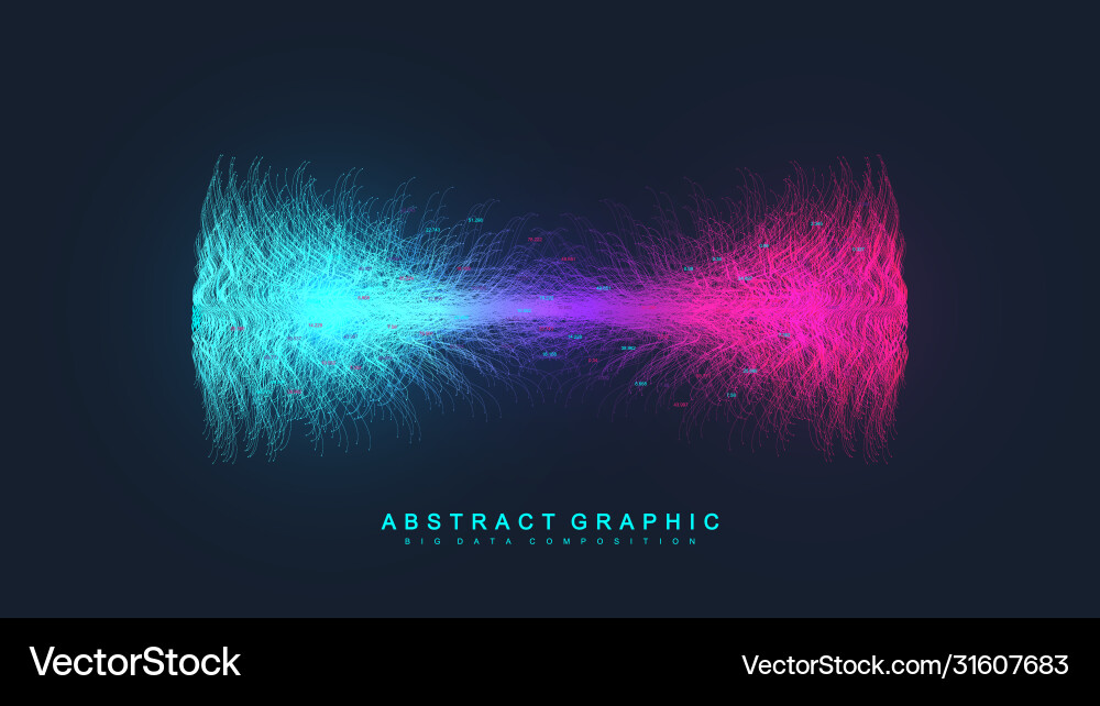 Big data visualization background graphic Vector Image