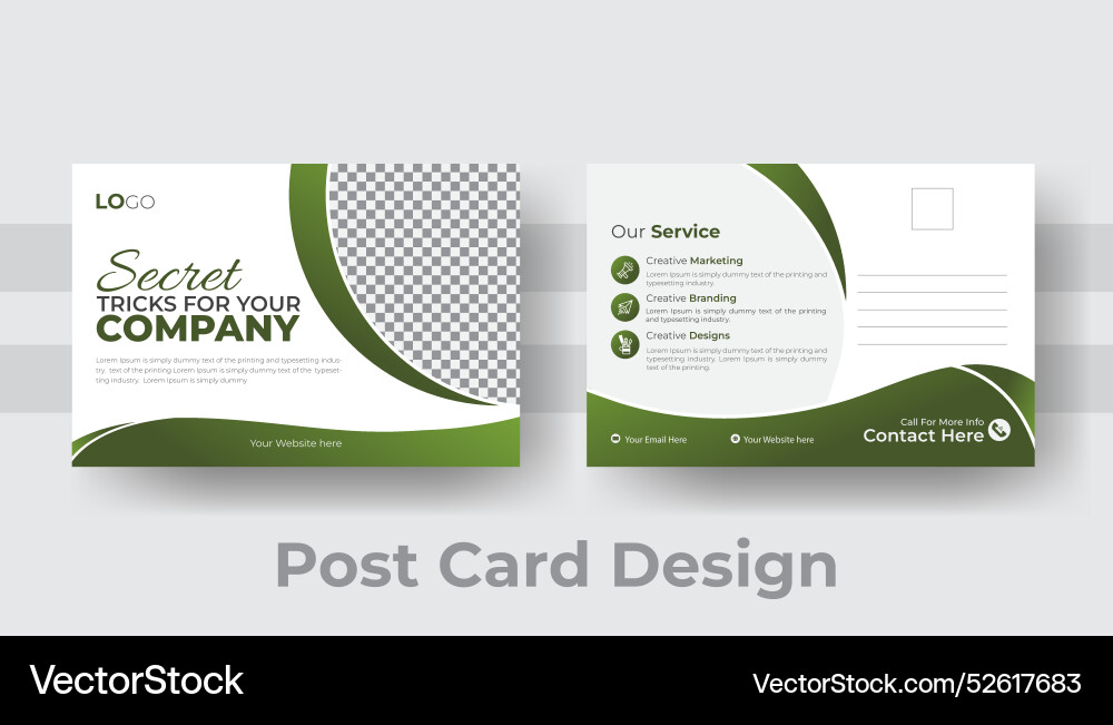 Business friendly and contemporary postcard design