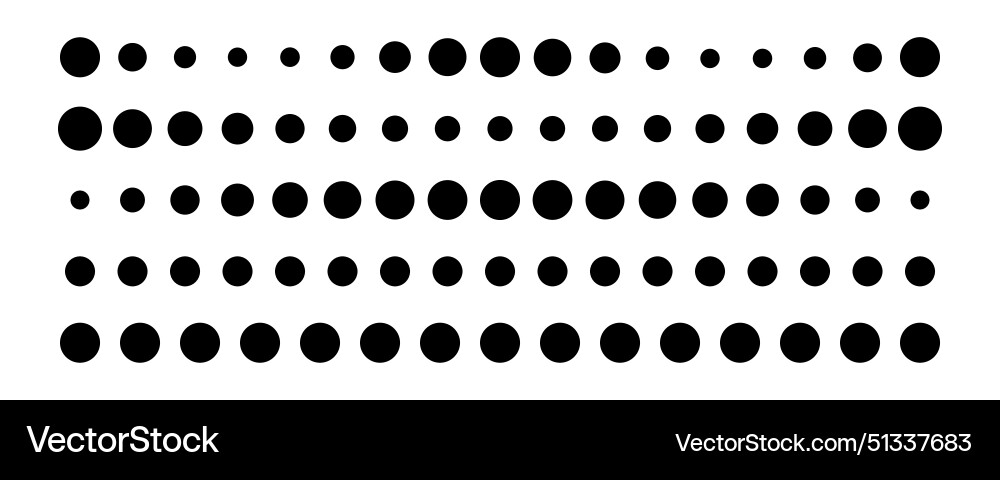 Dot line set dotted divider collection circle Vector Image