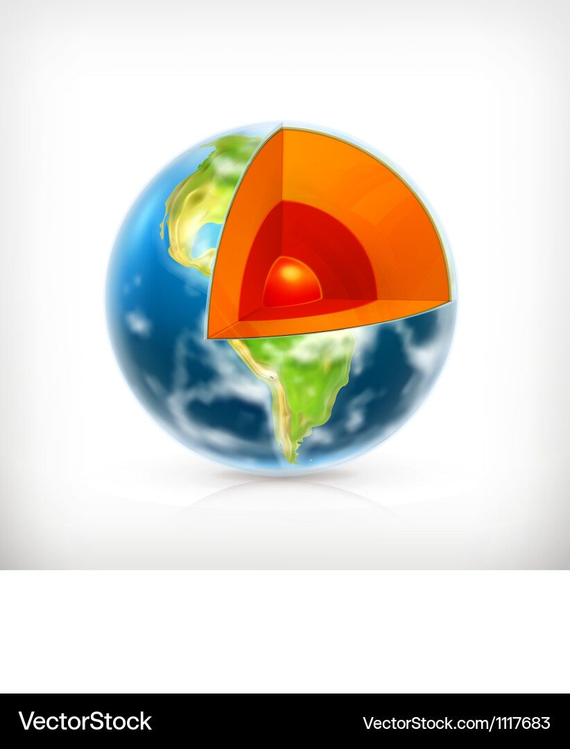 Earth Core 3D Model Royalty Free Vector Image - VectorStock