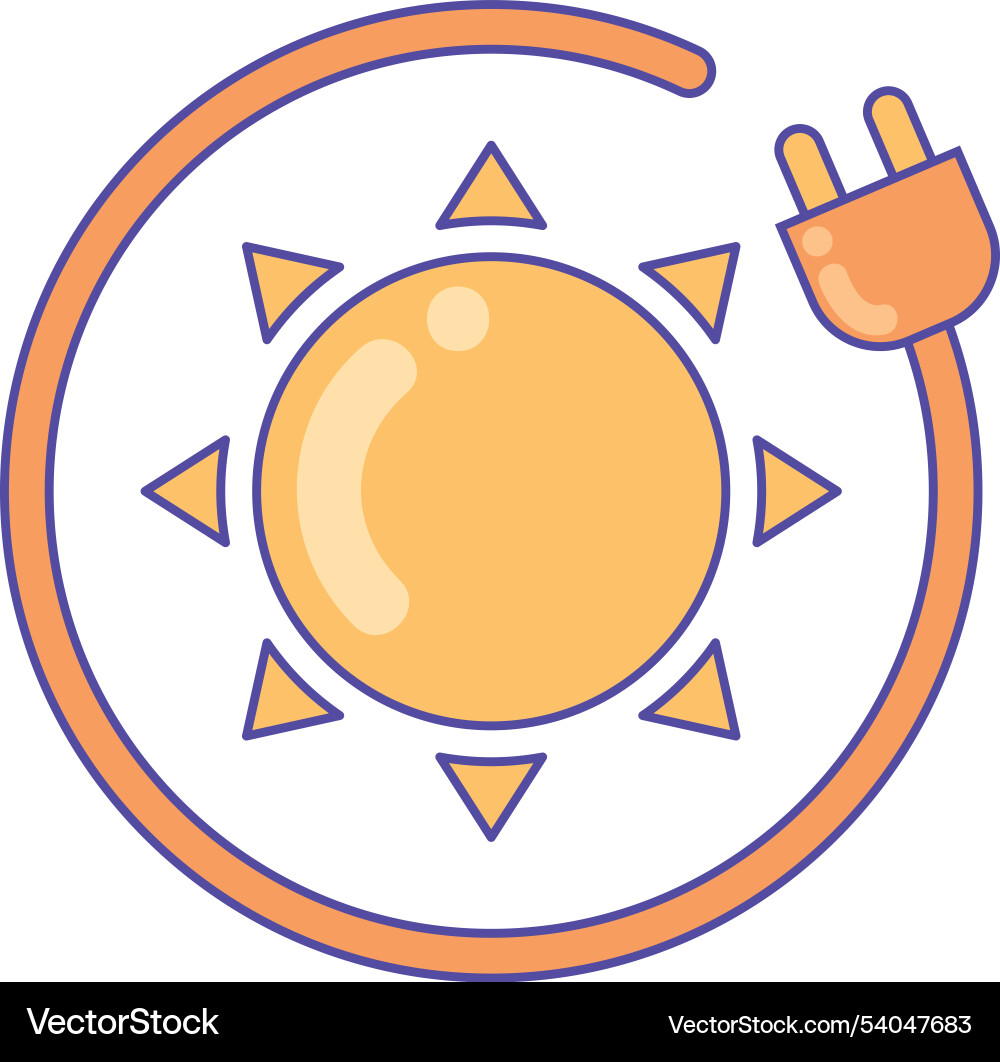 Solar renewable energy symbol Royalty Free Vector Image
