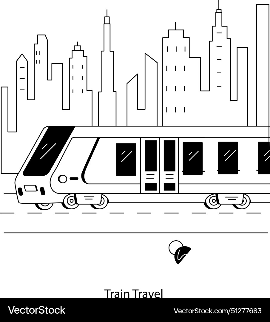 Train travel Royalty Free Vector Image - VectorStock