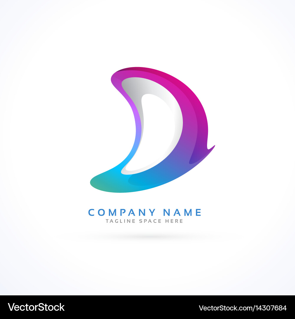 Abstract letter d creative logo Royalty Free Vector Image