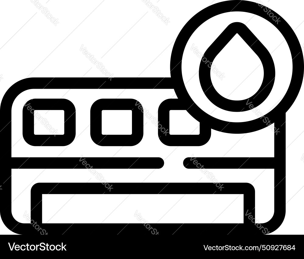 Air humidity control icon outline indoor Vector Image
