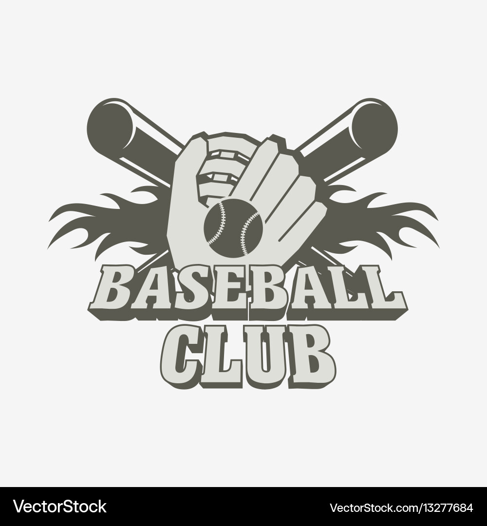 Baseball logo badge or label design template Vector Image