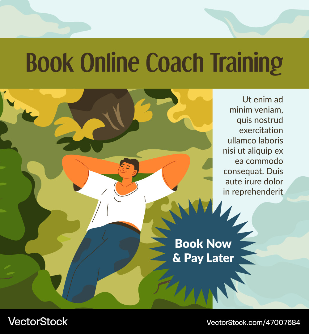 Book online coaches training change your life Vector Image