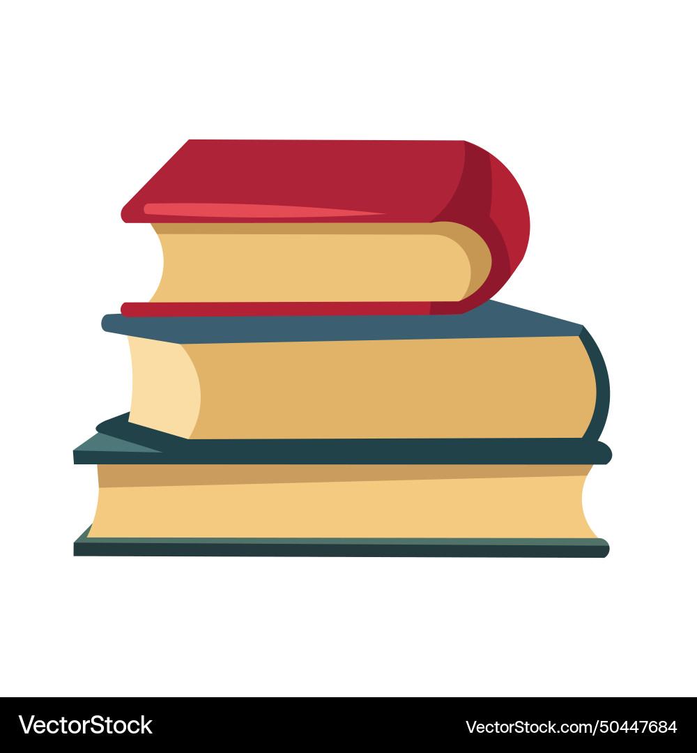 Book stack Royalty Free Vector Image - VectorStock