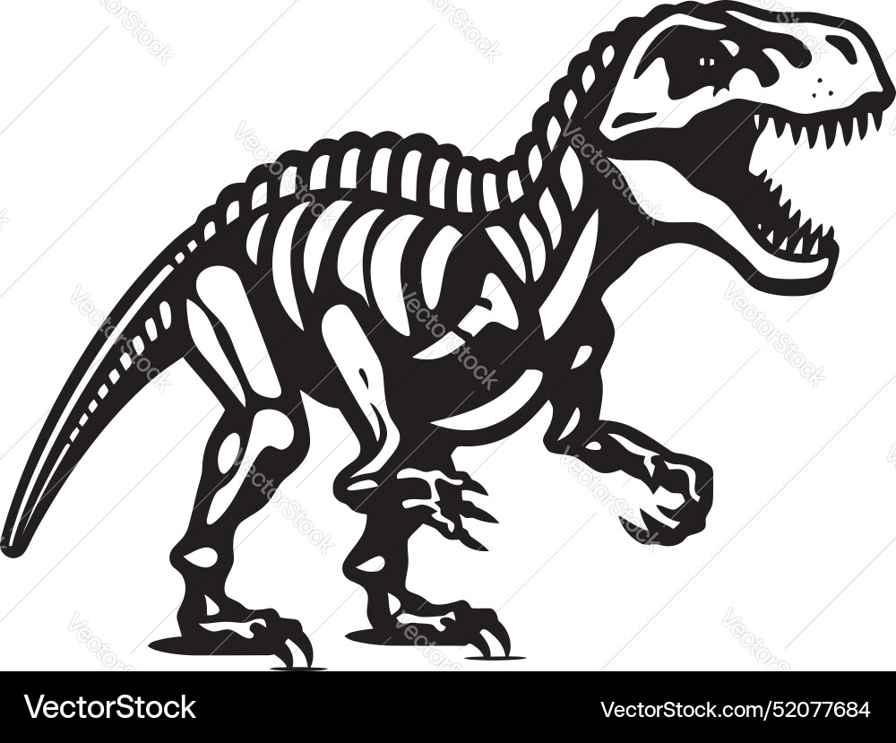 Dino dynasty iconic t rex emblem primeval profile Vector Image