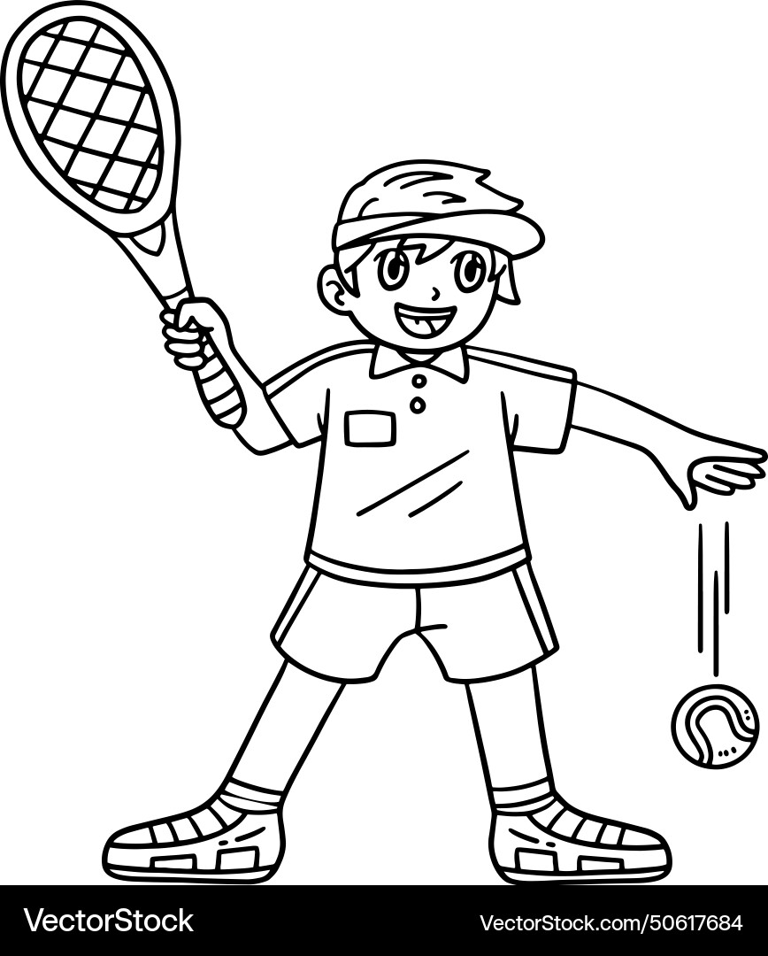 Tennis Player Outline Silhouette Vector Images (over 970)