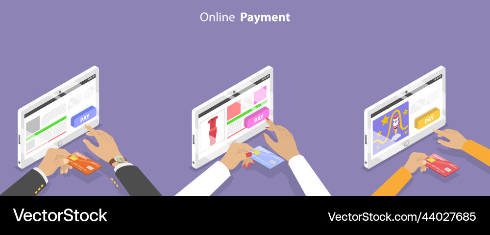 3d isometric flat conceptual Royalty Free Vector Image