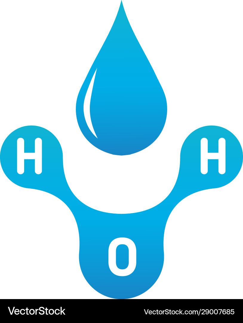 Chemistry model water molecule h2o scientific Vector Image