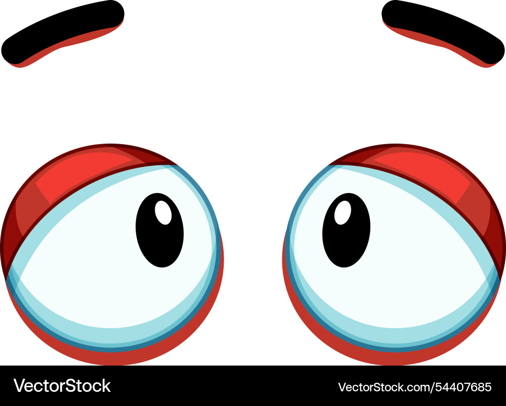 Gaze eye emotions cartoon Royalty Free Vector Image