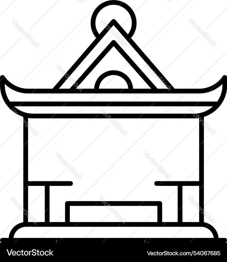 Pavilion line icon design Royalty Free Vector Image