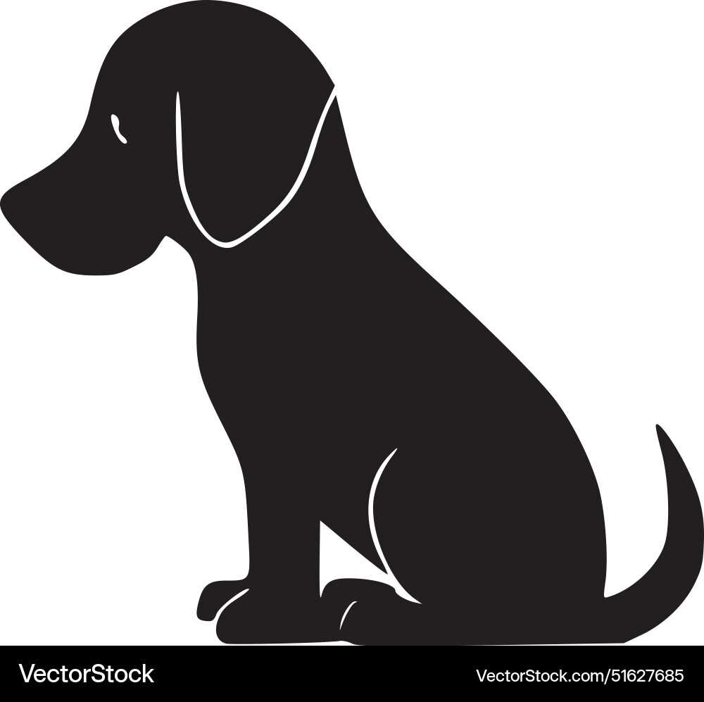 Pet - black and white Royalty Free Vector Image