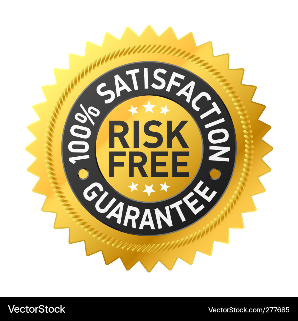 Risk-free guarantee label Royalty Free Vector Image