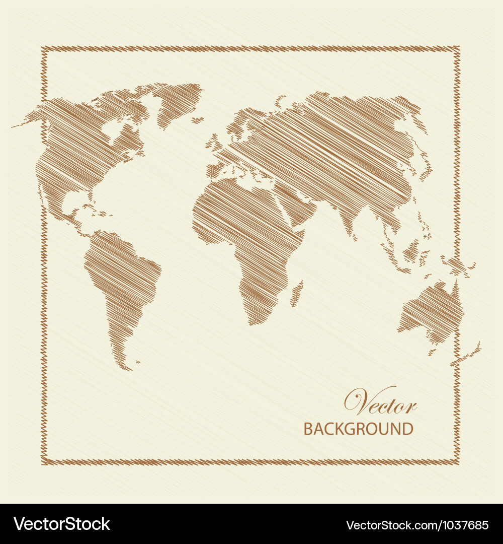 Vintage World Map Royalty Free Vector Image - VectorStock