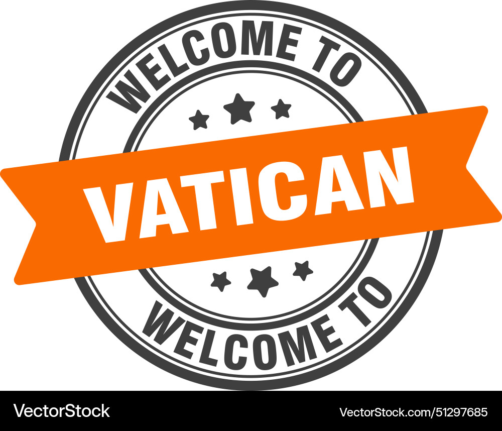 Welcome to vatican stamp round sign Royalty Free Vector