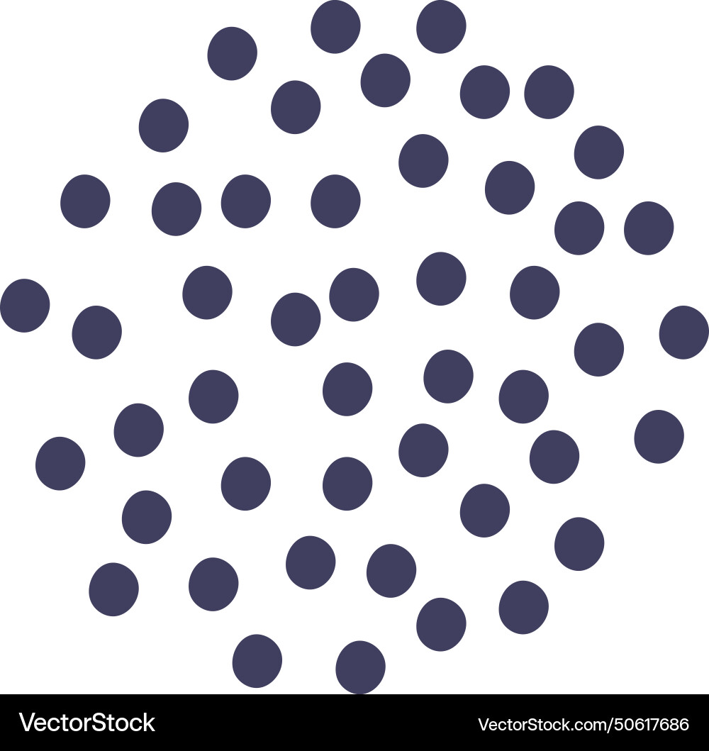 Abstract painted dotted circle Royalty Free Vector Image