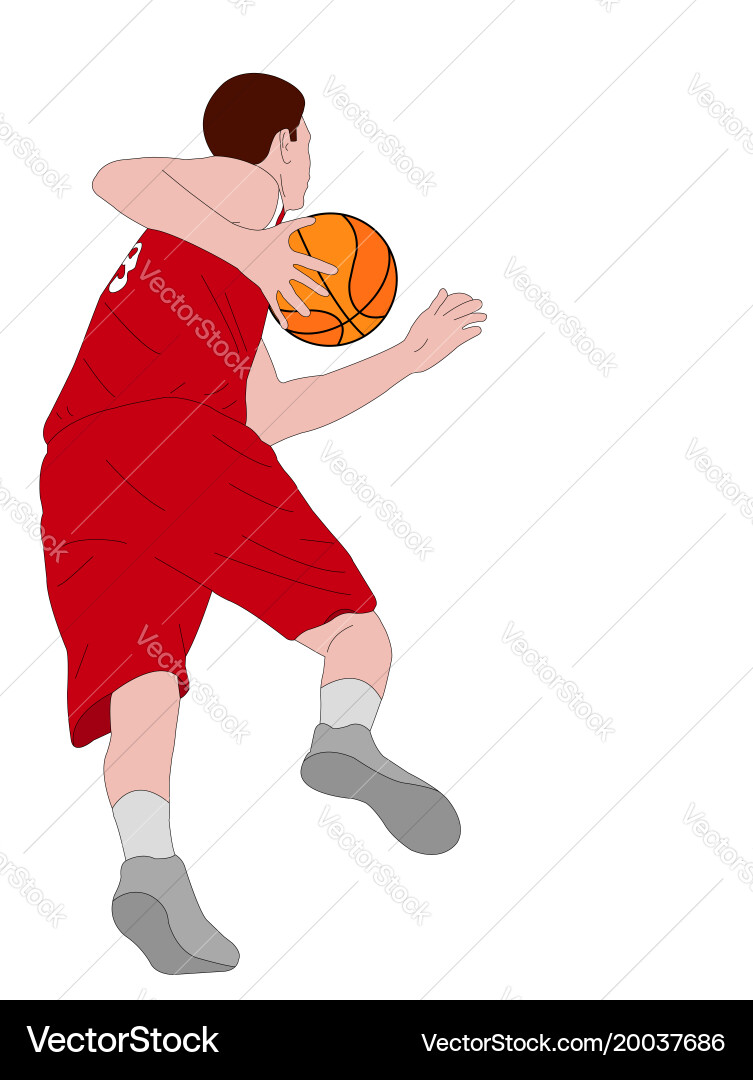 Basketball player Royalty Free Vector Image - VectorStock