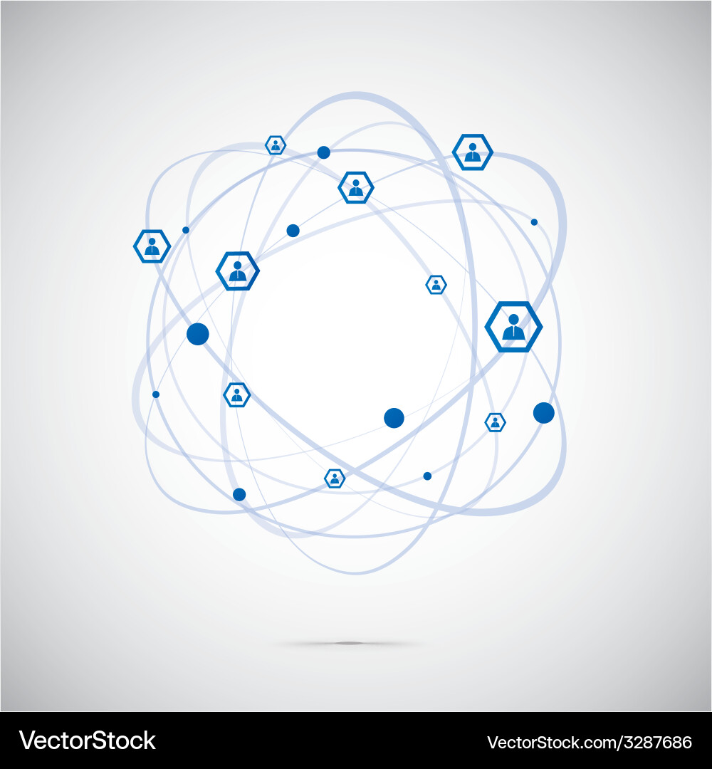 Human model connection Royalty Free Vector Image