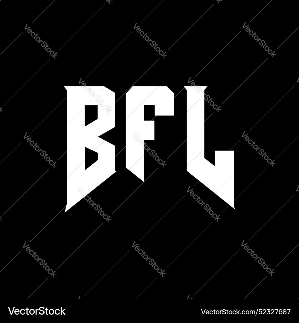 Bfl letter logo design for technology company Vector Image