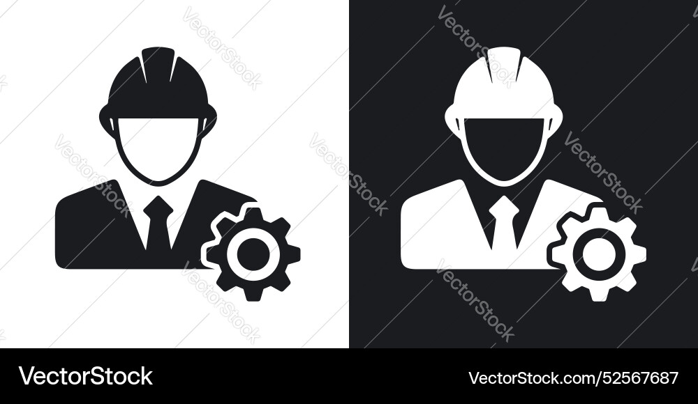 Civil engineer icon set on white background Vector Image