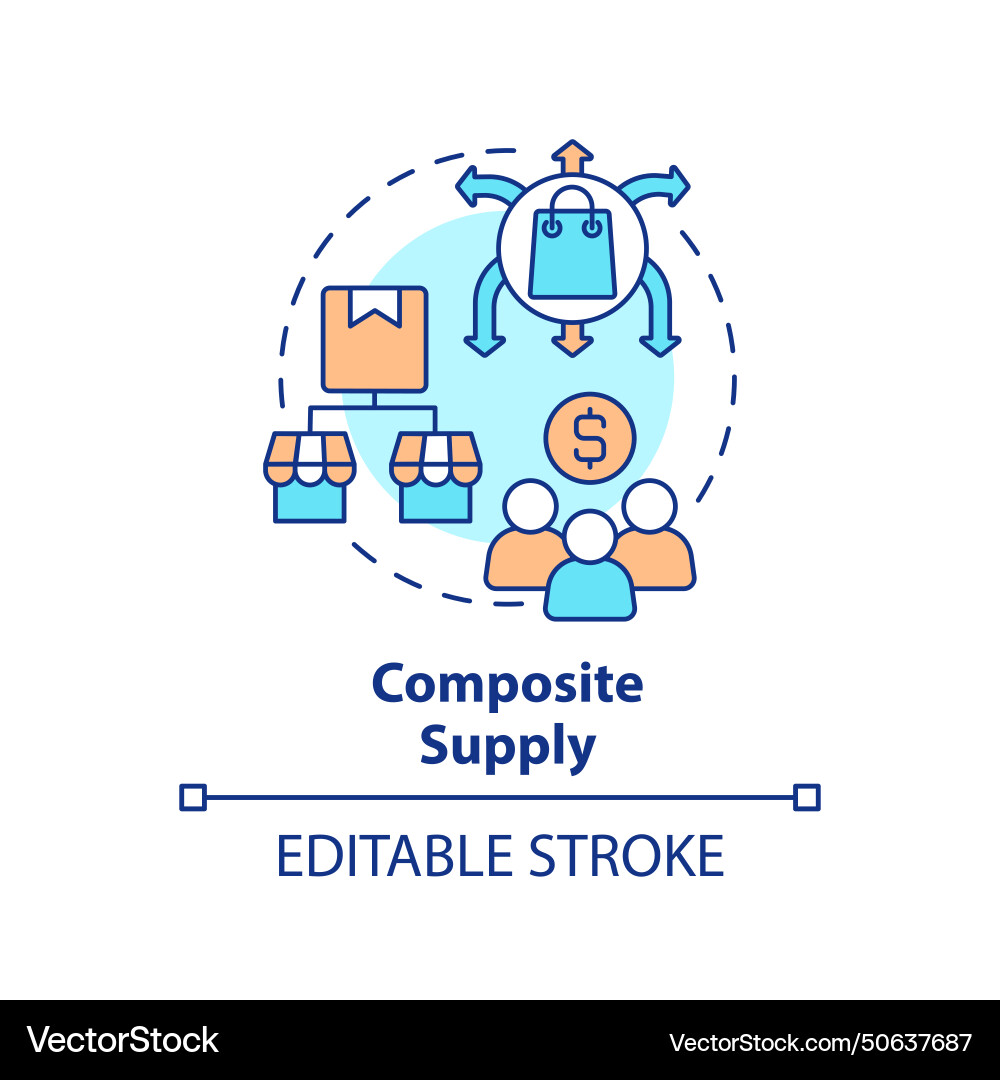 Composite supply multi color concept icon Vector Image