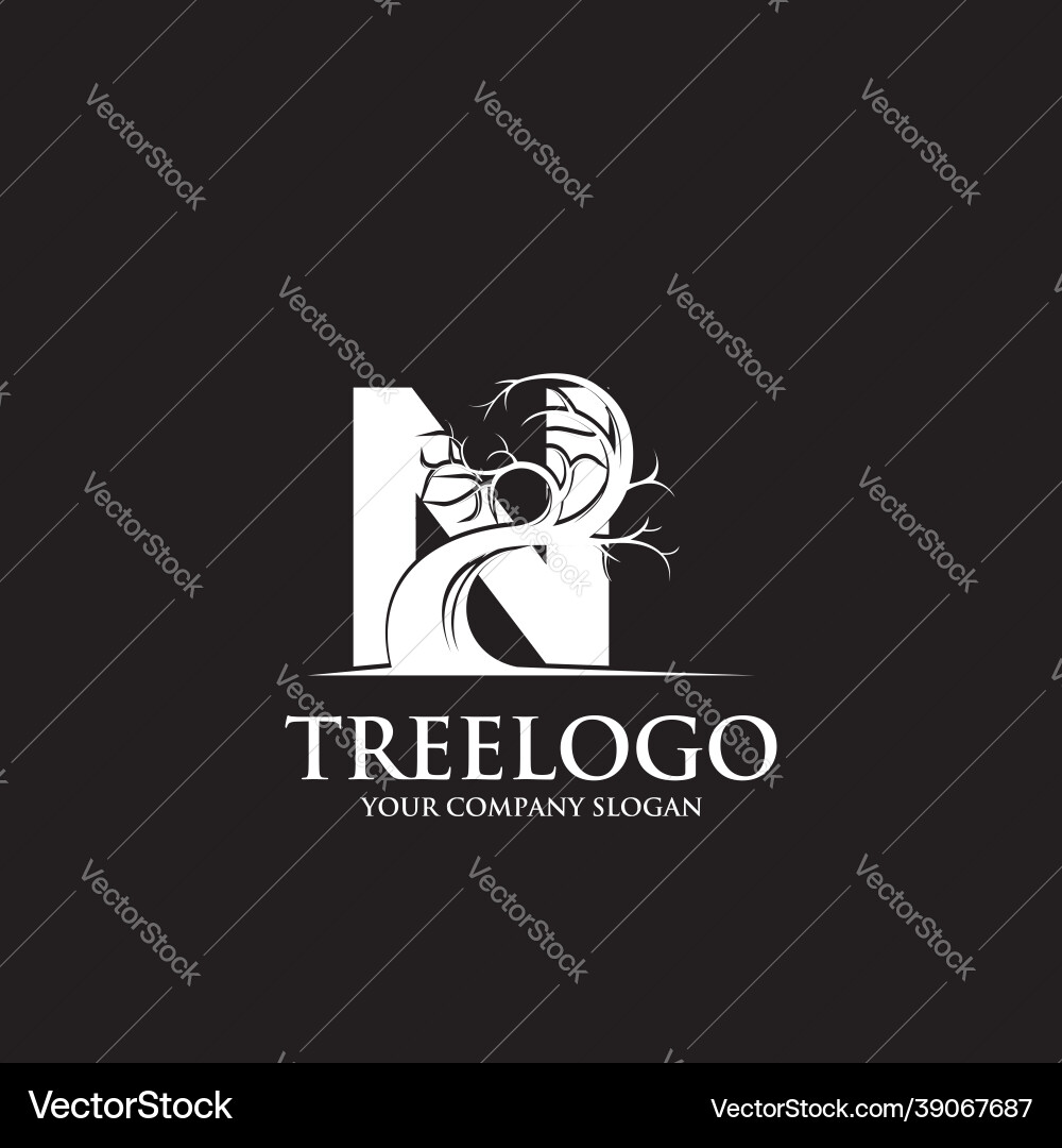 Creative tree letter n logo design inspiration art