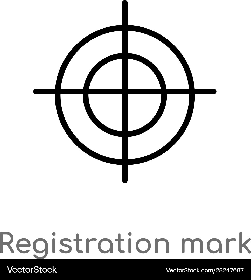Registration Mark Vector Offset Printing Registration Mark Vector
