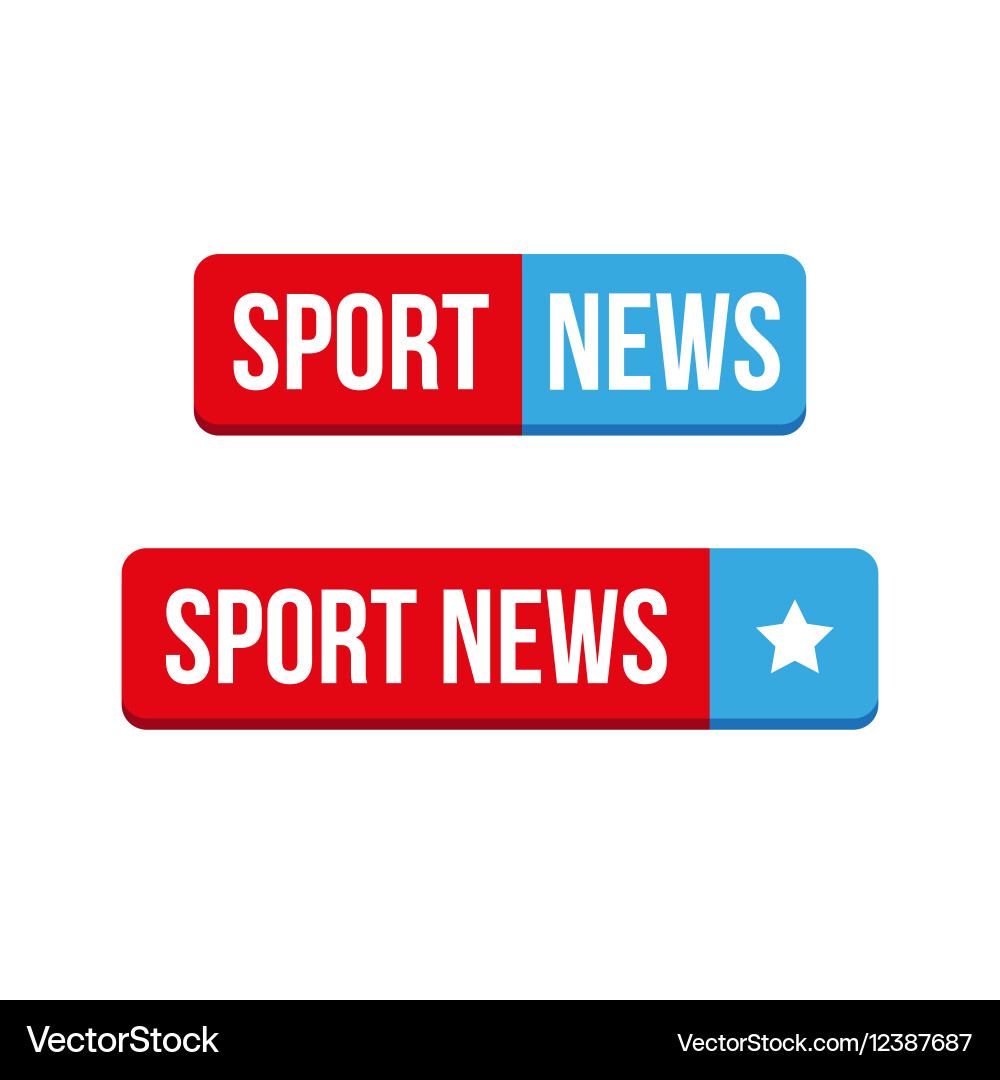 Sport news button Royalty Free Vector Image - VectorStock