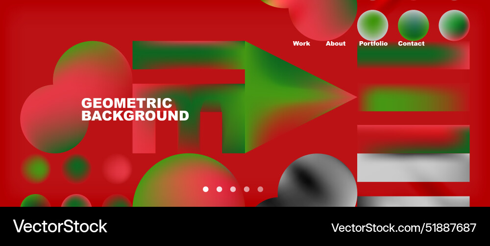 Various colorful geometric shapes abstract web Vector Image