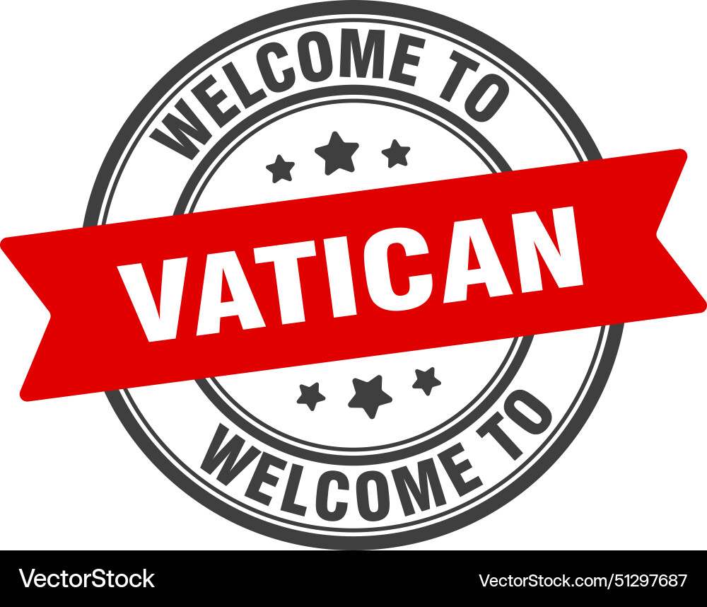 Welcome to vatican stamp round sign Royalty Free Vector