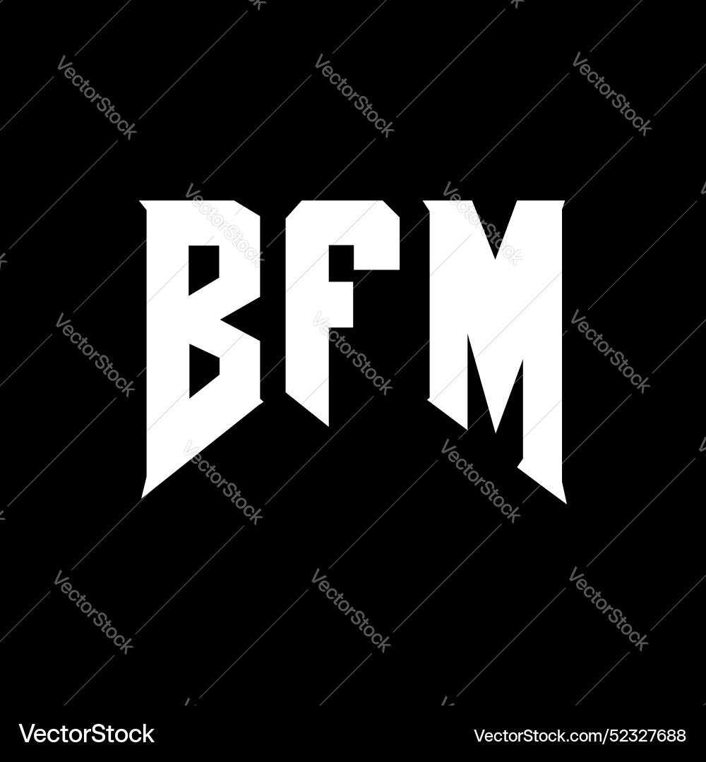 Bfm letter logo design for technology company Vector Image